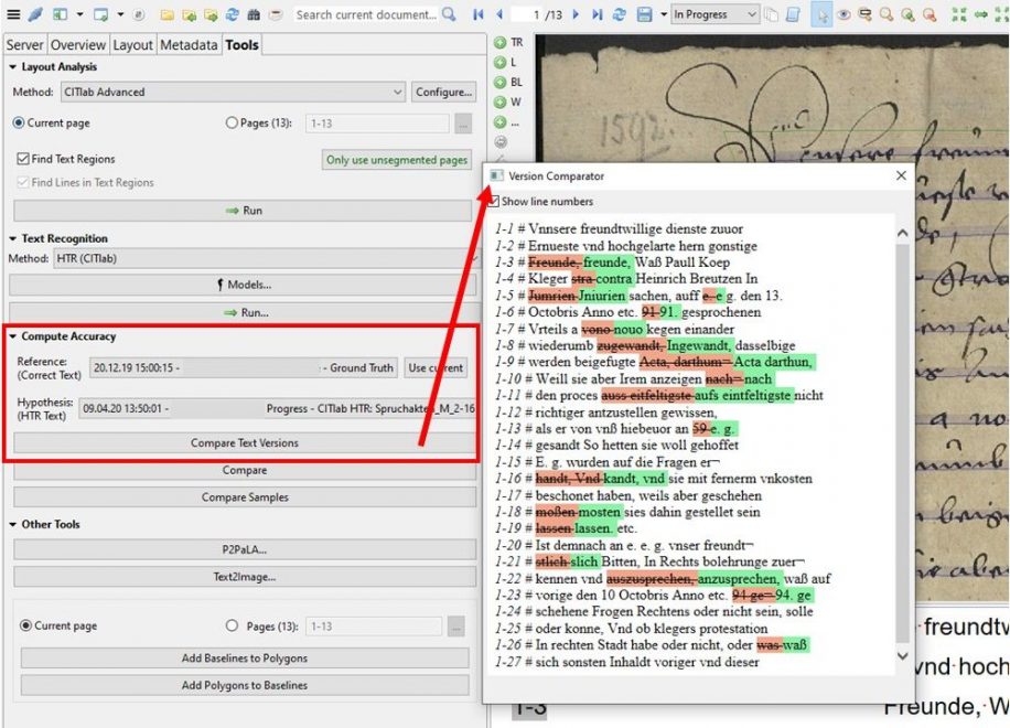 Compare Text Versions
